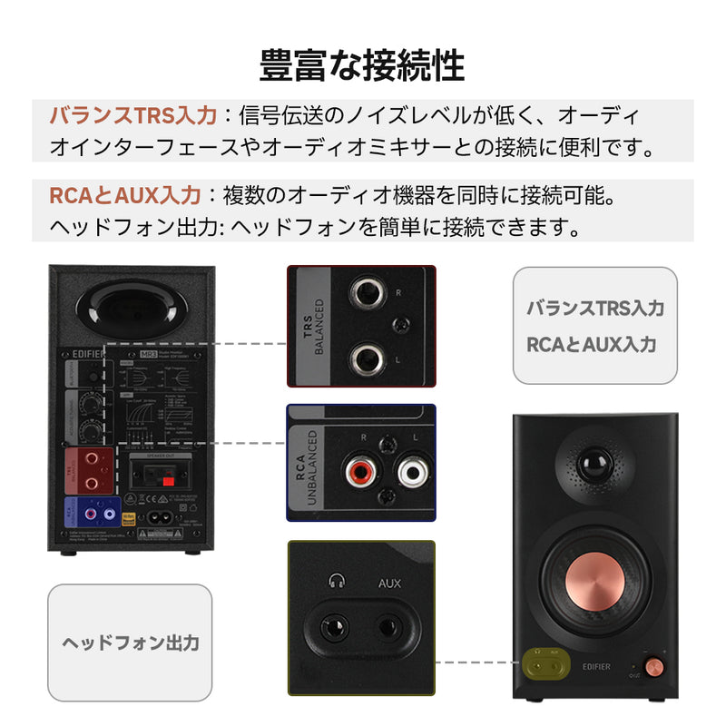 Edifier公式｜高解像度音質と多彩な機能を備えたEdifier MR3スピーカー